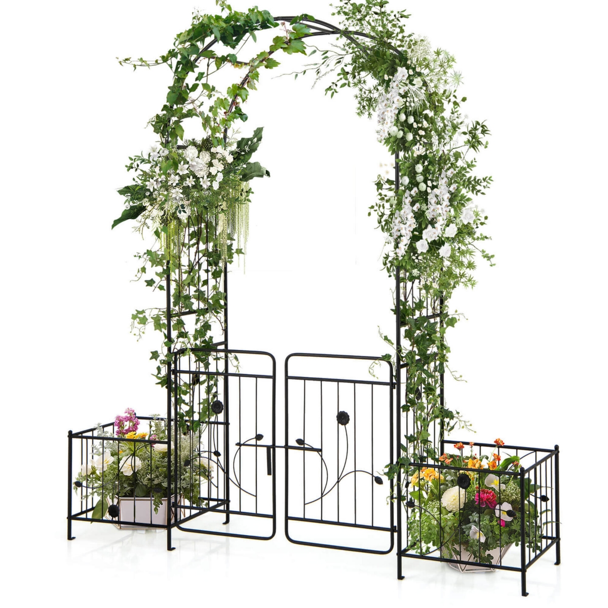 Click here for 87" Garden Arbor Arched Lockable Gate Top Arb... prices
