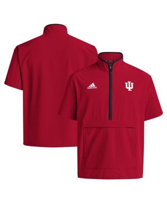 Adidas Men's Crimson Indiana Hoosiers Coaches Sideline Half-Zip Short ...