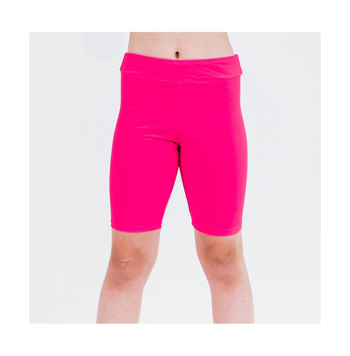 Click here for Calypsa Big Girls Long Bike Swim Shorts - Pink prices