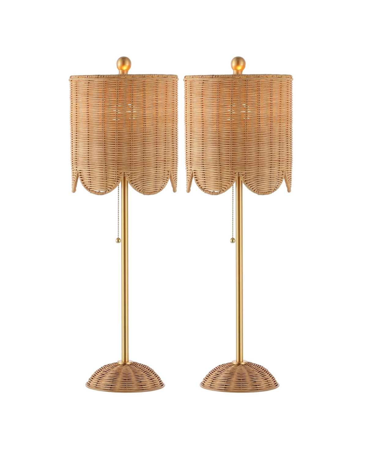 Click here for Jonathan Y Celerie 27.5 Coastal Bohemian Rattan/Ir... prices