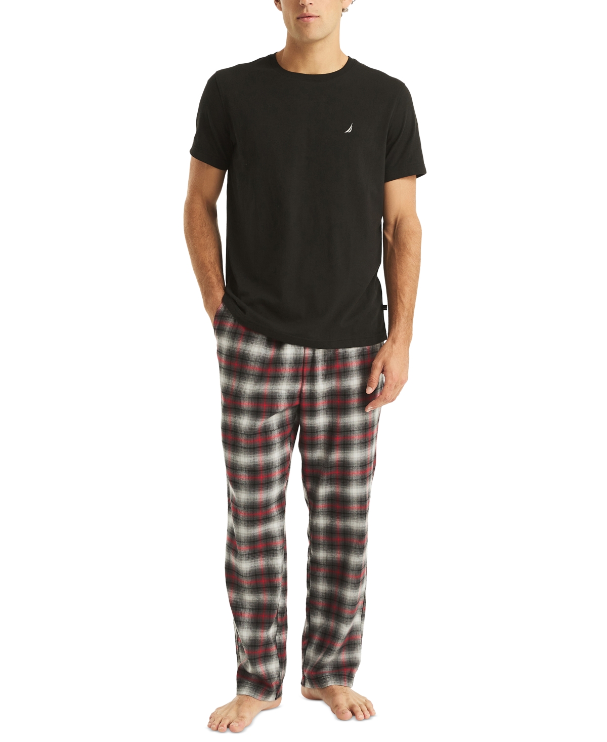 Click here for Nautica Mens Plaid Pajama Pants & Solid Pajama T-S... prices