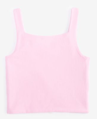 With Jules Big Girls Square-Neck Cropped Tank Top - Macy's