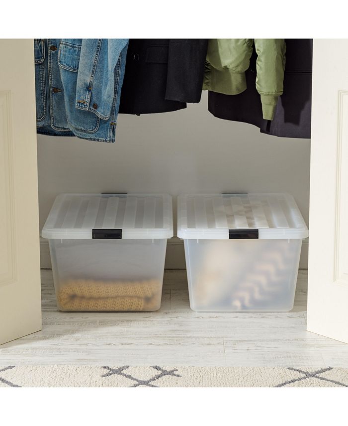 IRIS USA 5Pack 68qt/17gal Clear View Plastic Storage Bin with Lid - Macy's