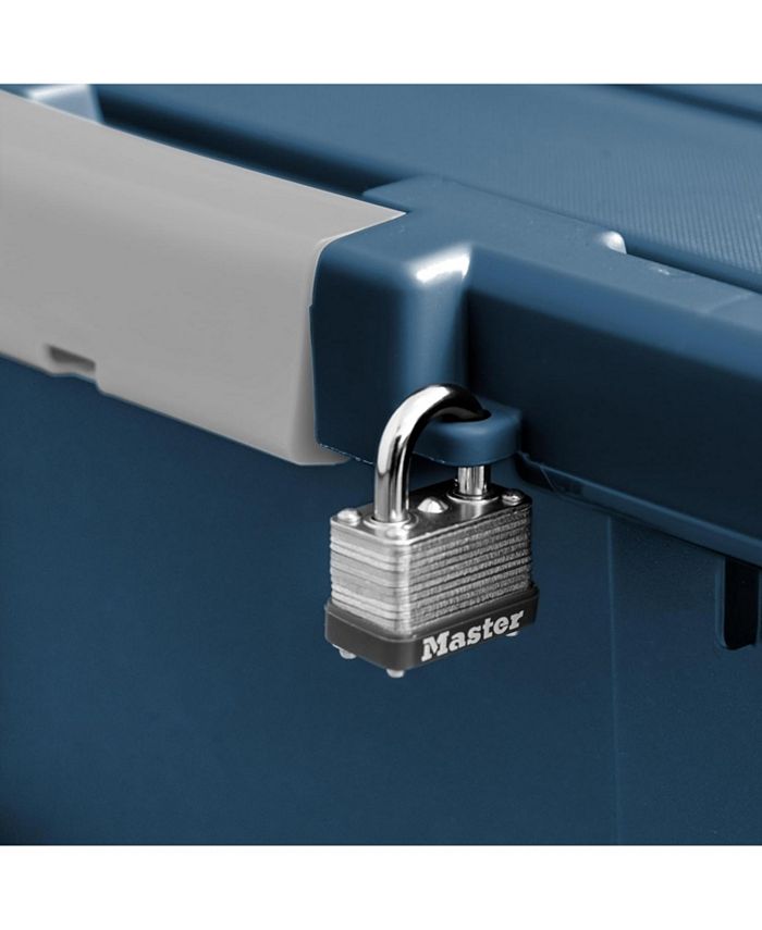 IRIS USA 5 Gallon Lockable Storage Totes with Lids, 6 Pack, Navy, Heavy ...