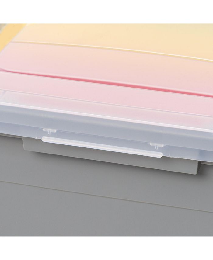 IRIS USA 3Pack Snap Tight Plastic File Organizer Box, Gray - Macy's