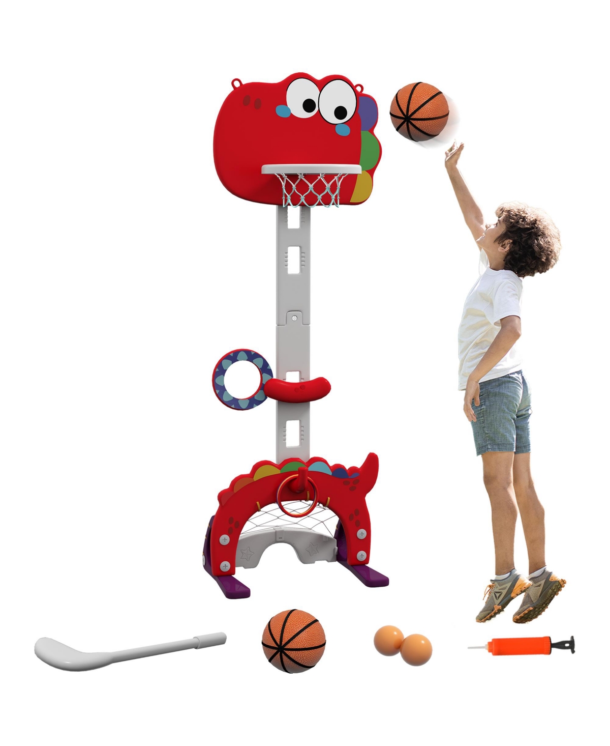 Click here for Qaba Kids Basketball Hoop  Adjustable Height 4.4-5... prices
