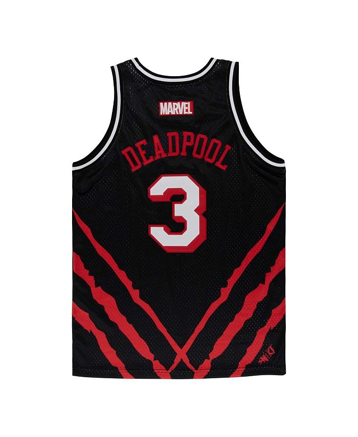 Lids Men's Black Deadpool Wolverine Big Print Basketball Jersey - Macy's