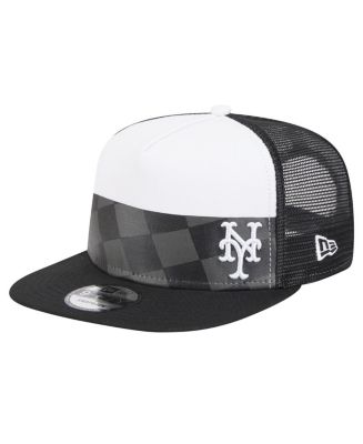 New Era Men's Black New York Mets Checkmate Trucker 9FIFTY Snapback Hat ...