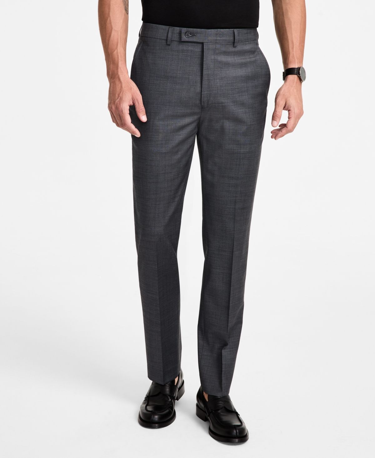 Click here for Calvin Klein Mens Slim-Fit Wool-Blend Stretch Suit... prices