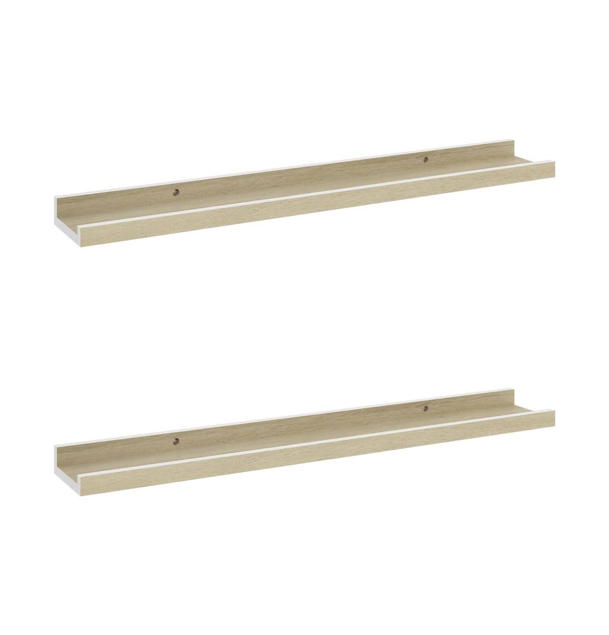 Click here for vidaXL Wall Shelves 2 pcs White and Sonoma Oak 23.... prices