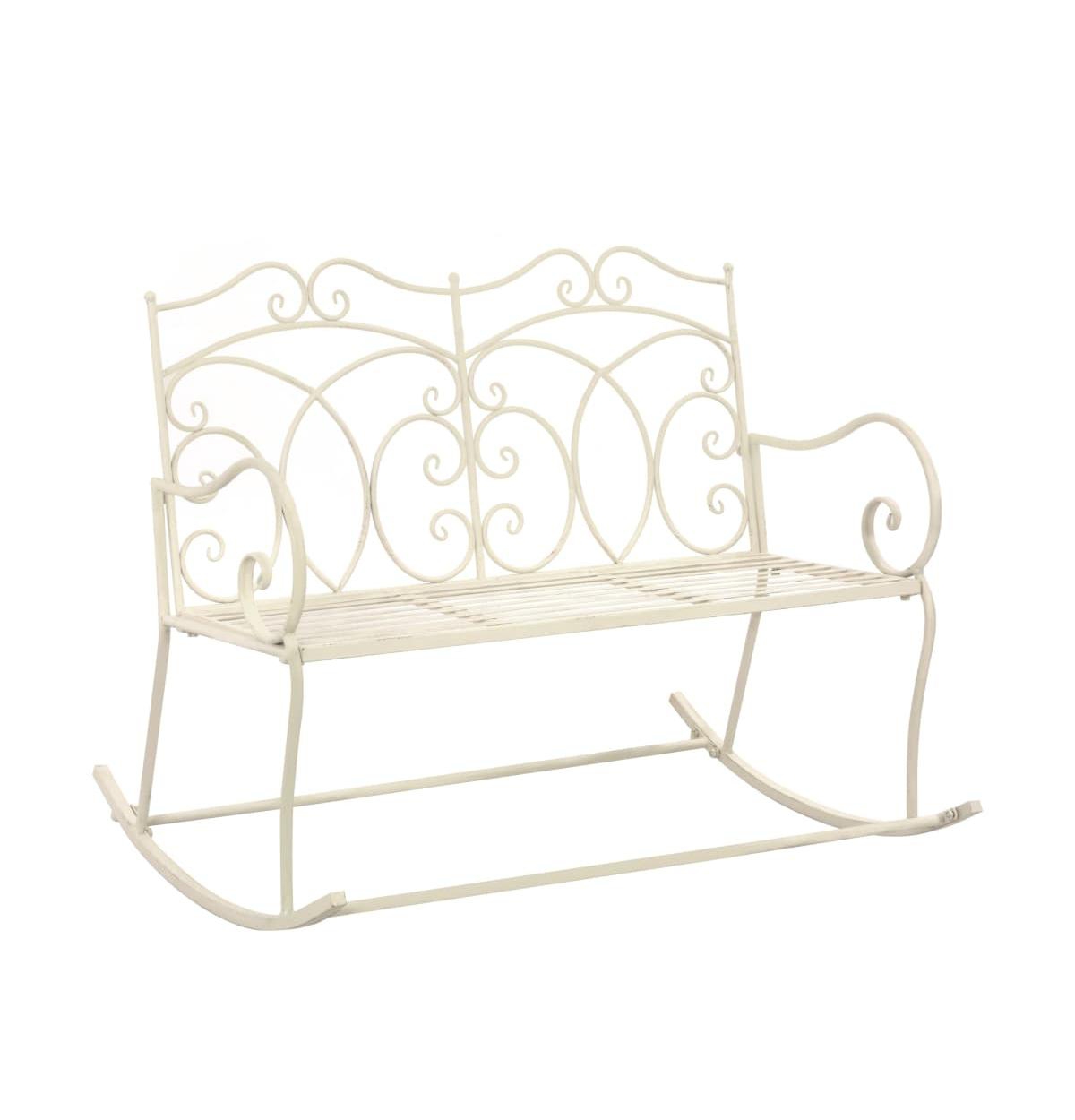 Click here for vidaXL Patio Bench 40.9 Iron Antique White - White prices