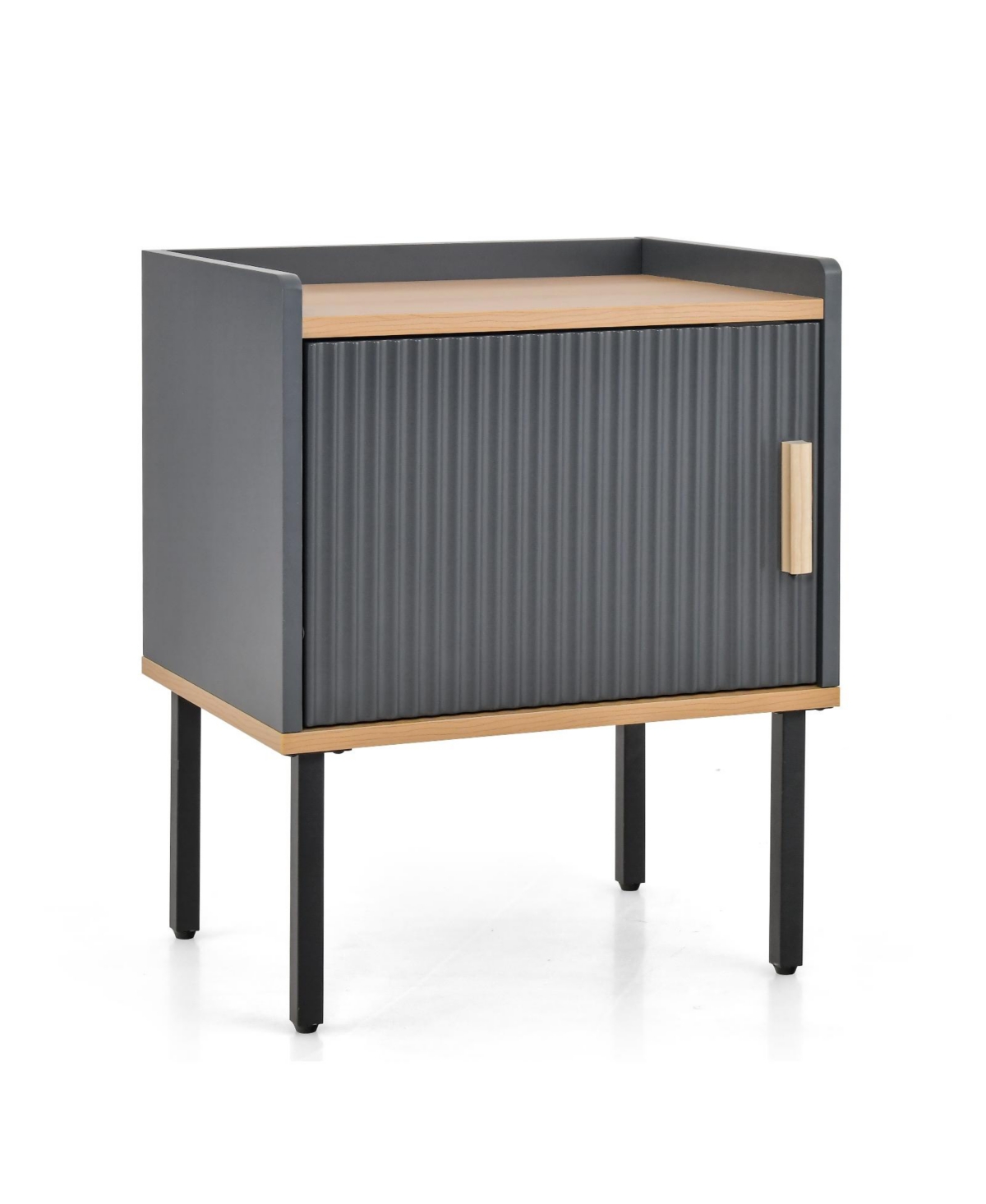 Click here for Sugift Nightstand Bedside End Table with Door Cabi... prices