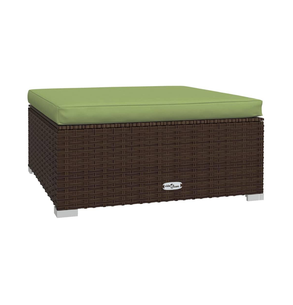 Click here for vidaXL Patio Footrest with Cushion Brown 27.6x27.6... prices