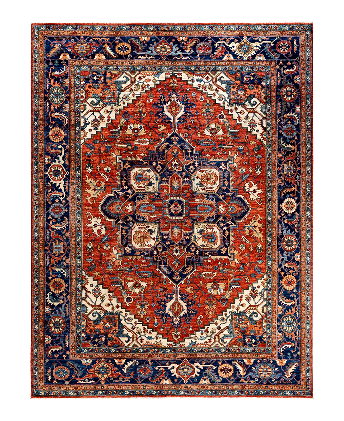 Adorn Hand Woven Rugs Serapi M1993 92x1110 Area Rug - Orange