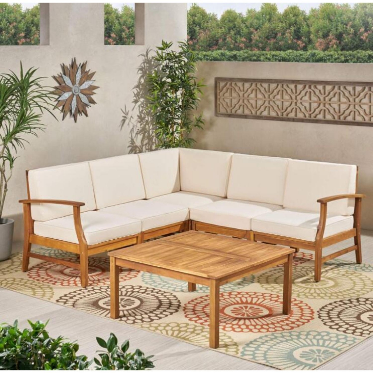 Click here for Streamdale Perla 6-Pc Acacia Wood Outdoor Sofa Set... prices