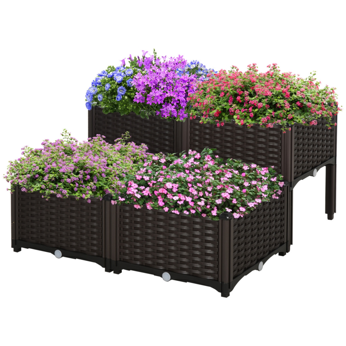 Click here for 4-Piece Raised Garden Bed with Self-Watering Plant... prices