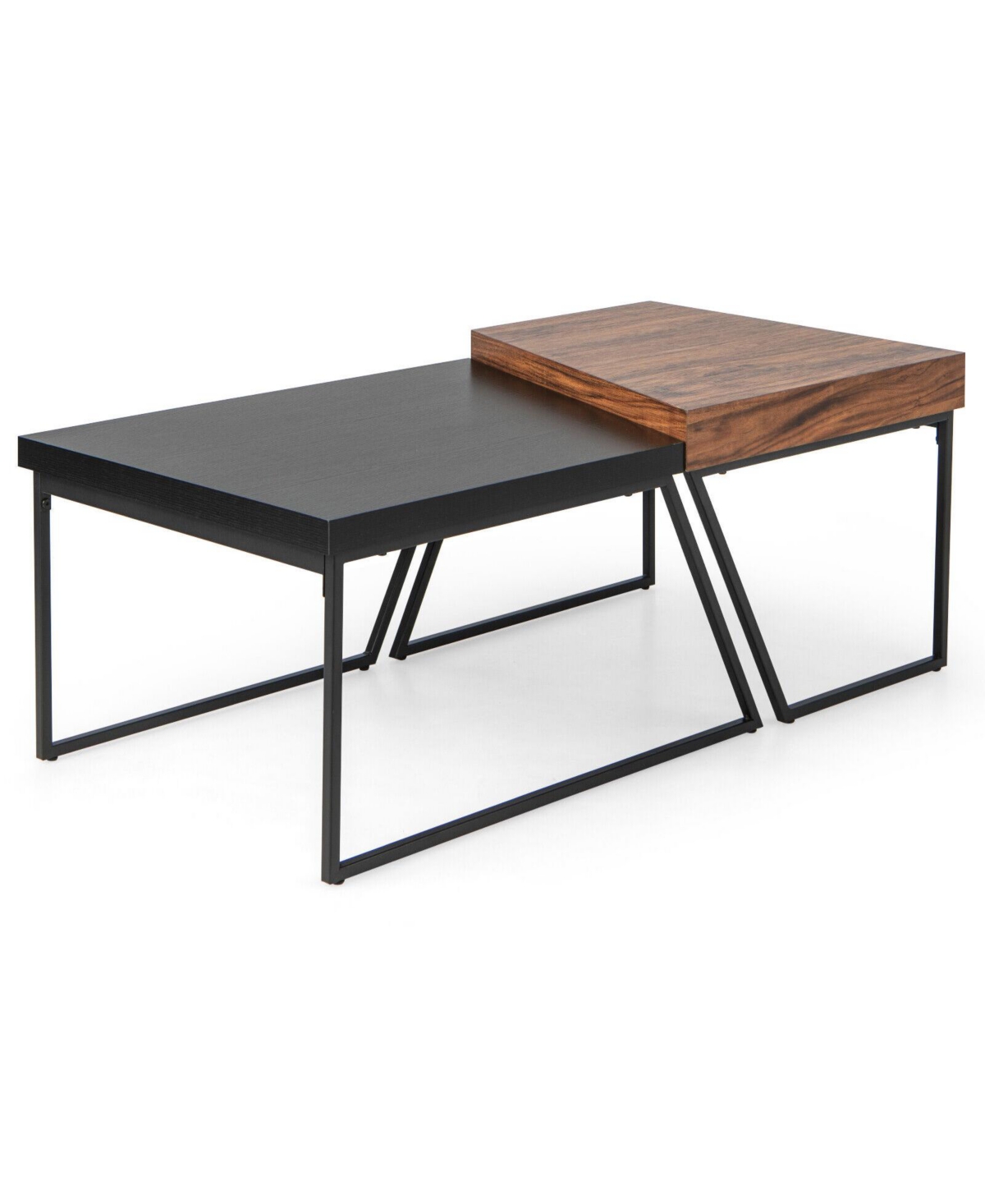 Click here for Sugift Coffee Table Set of 2 with Powder Coated Me... prices