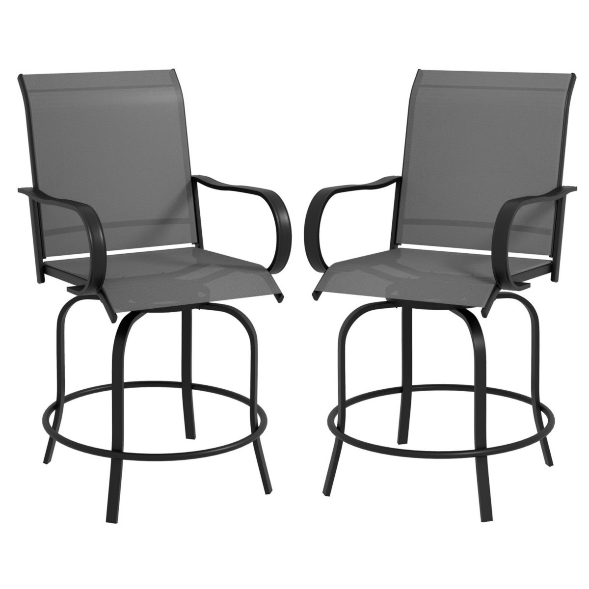 Click here for Outdoor Swivel Bar Stools with Armrests  2-Pack -... prices
