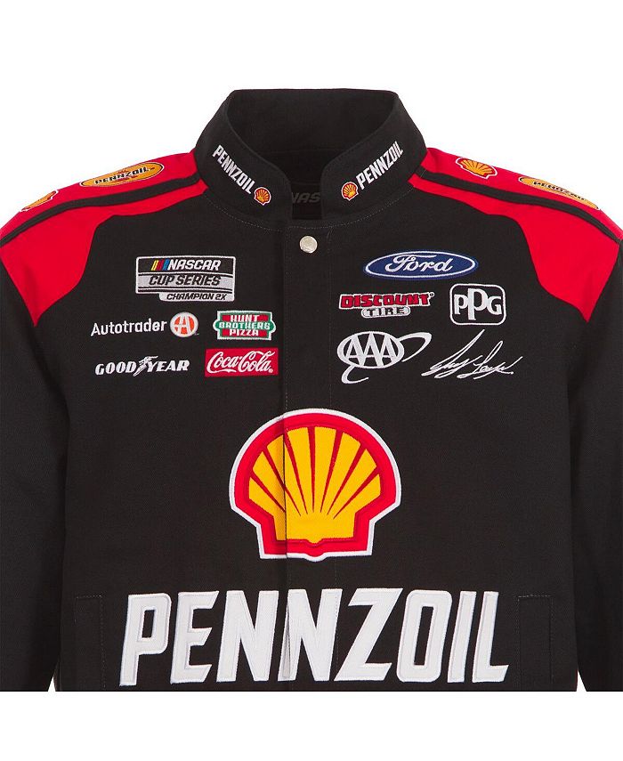 JH Design Men's Black Joey Logano Shell Pennzoil Twill Driver Uniform ...