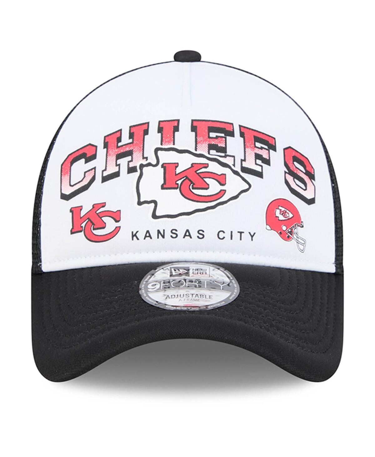 New Era Men's White/black Kansas City Chiefs Retro Wordmark A-frame ...