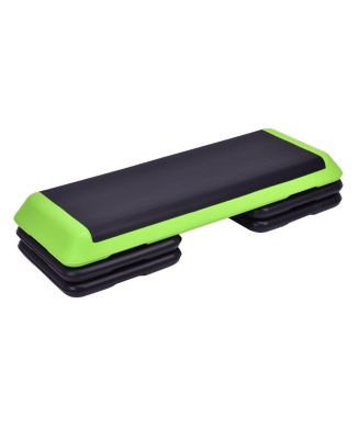 SKONYON 43 Inches Height Adjustable Fitness Aerobic Step with Risers ...