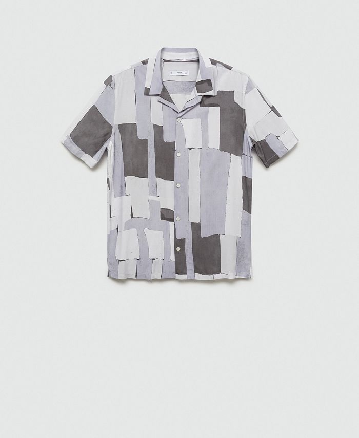 MANGO Men's Flowy Printed Shirt - Macy's