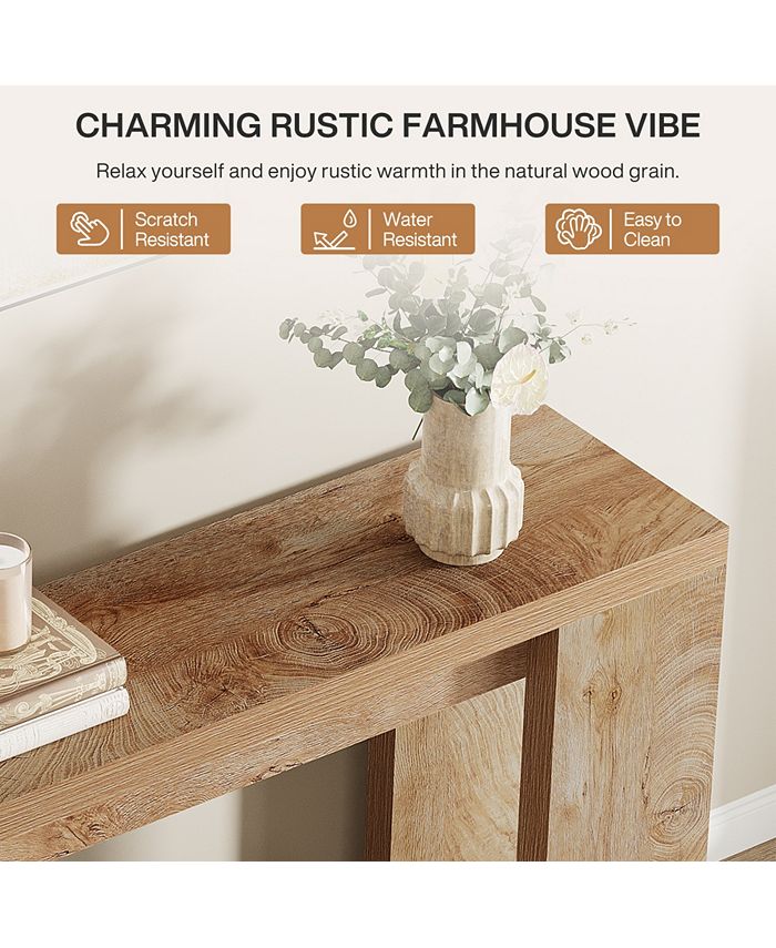 Tribesigns 55 Inches Console Table, Farmhouse Entryway Hallway Table ...
