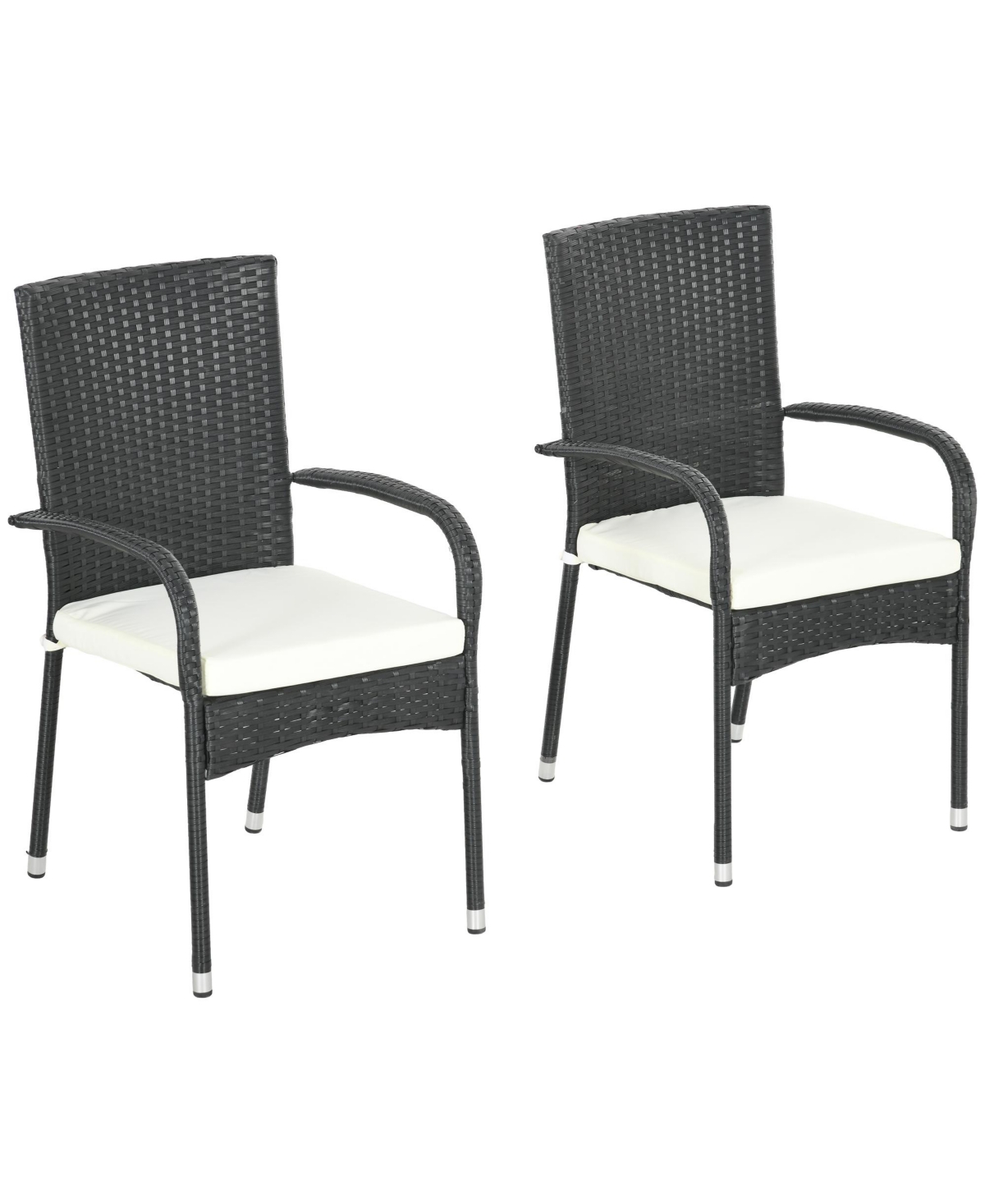 Click here for Outsunny 2 Outdoor Dining Chairs w/ Cushion  Patio... prices