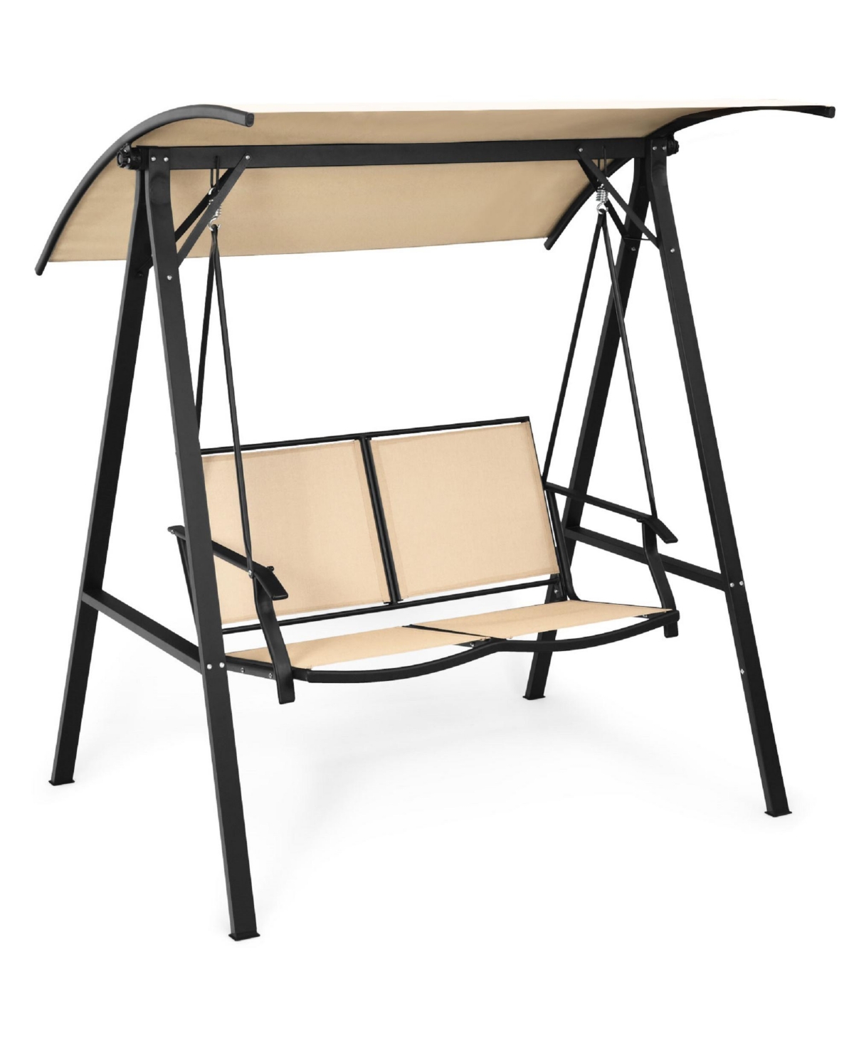 Click here for Outdoor 2-Seat Swing Loveseat with Canopy Hanging... prices