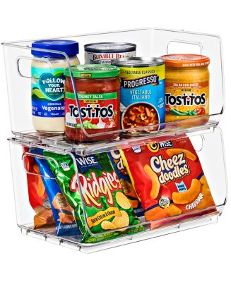 Sorbus Stackable Storage Bins Open Front - Clear Stackable Storage Bins ...