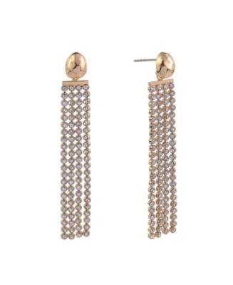 Laundry by Shelli Segal Rhinestone Chain Linear Earrings - Macy's