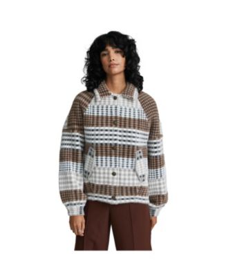 NVLT Women's Eyelash Coatigan Bomber Jacket - Macy's