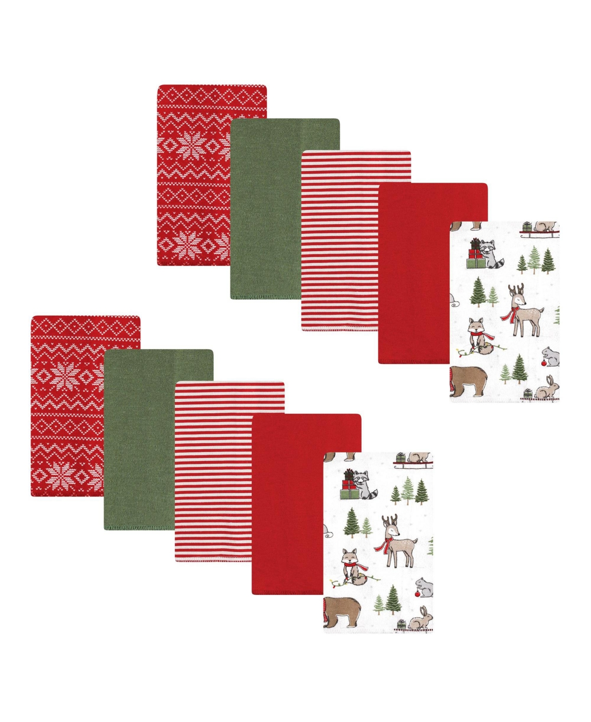Click here for Hudson Baby Cotton Flannel Burp Cloths - Christmas... prices