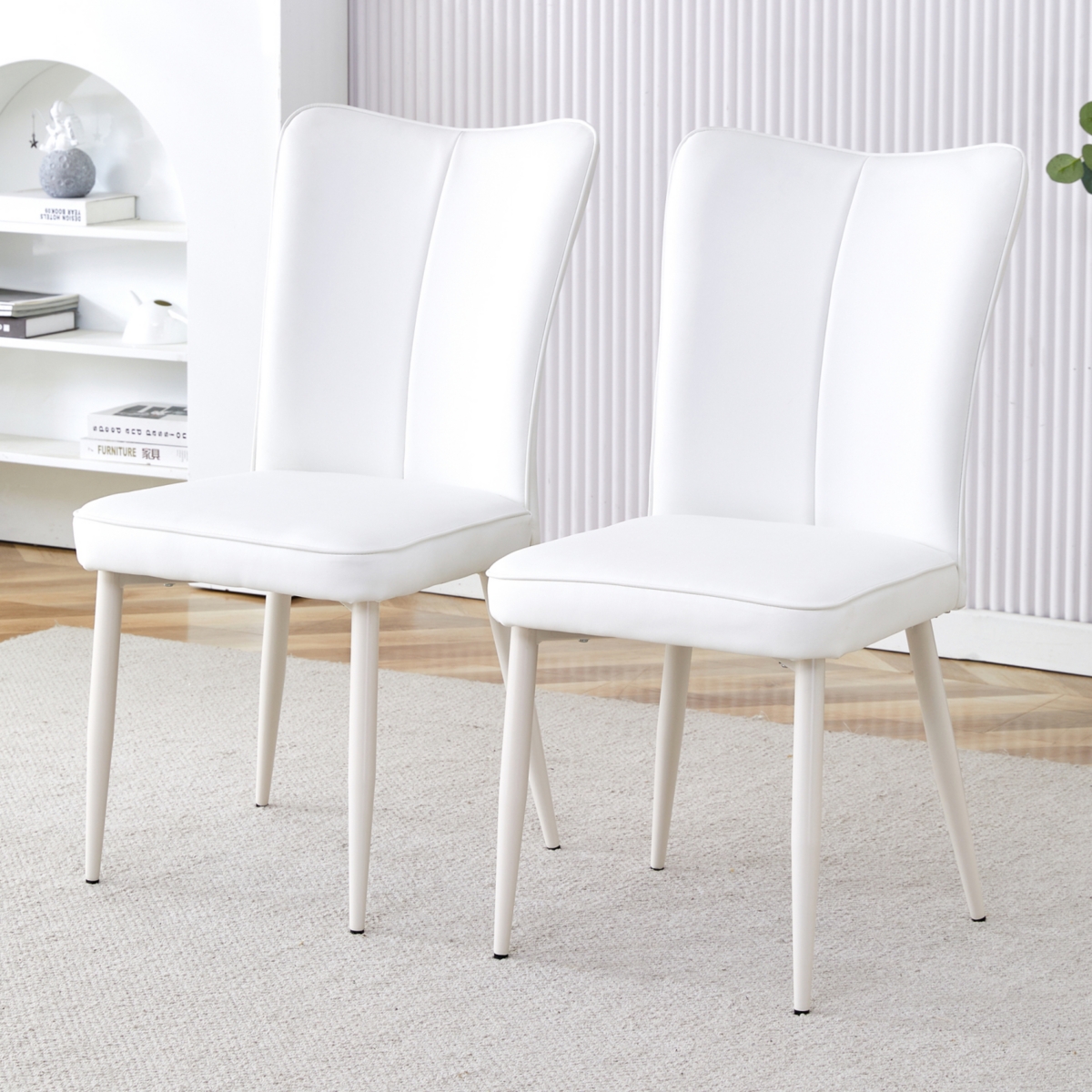 Click here for White Modern Minimalist Dining Chairs (Set of 2) -... prices