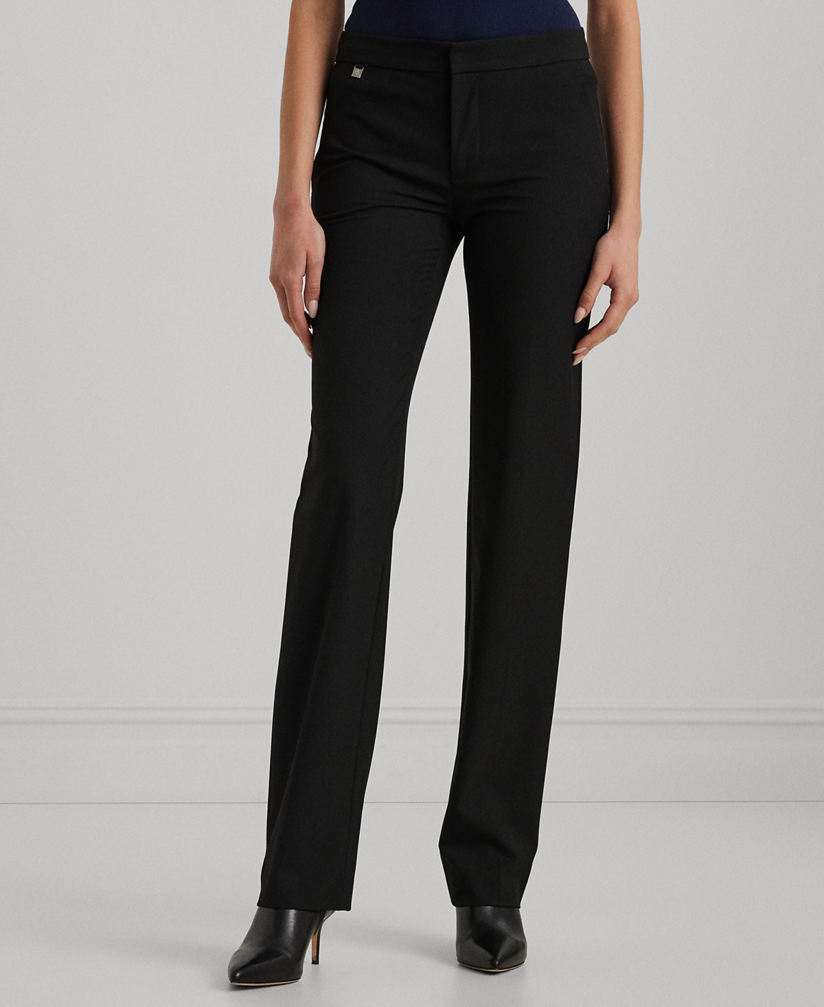 Click here for Lauren Ralph Lauren Petite Straight-Leg Pants - Bl... prices
