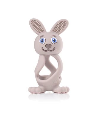 Brush-Baby Bobbie Bunny Baby Teether Toy Cappuccino Grey | Twist ...