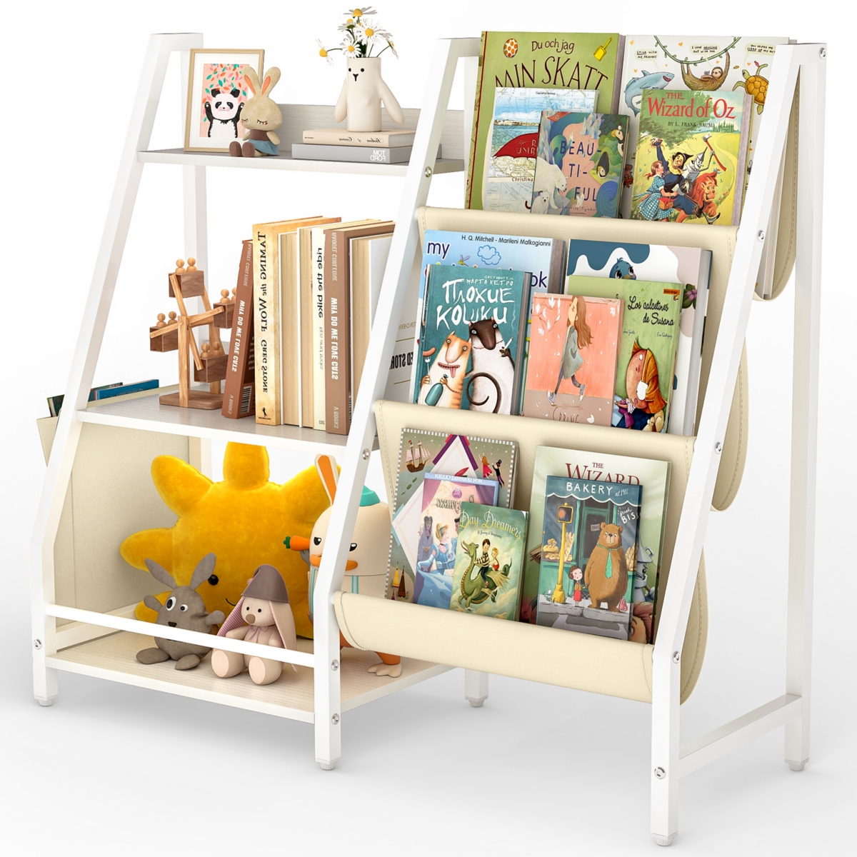Click here for 3-Tier Kids Bookshelf Multi-Functional Toy Organiz... prices