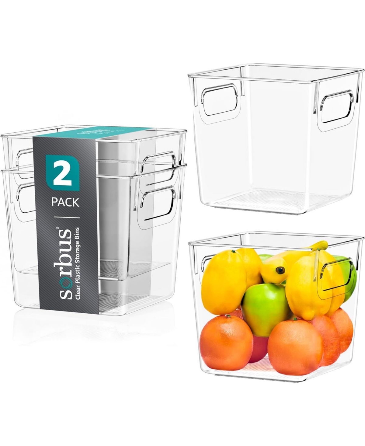Click here for Sorbus 2 Pack Small Clear Acrylic Storage Bins - f... prices