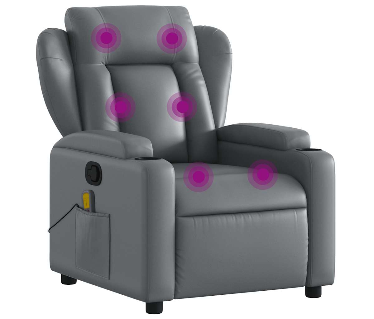Click here for vidaXL Massage Recliner Chair Black Faux Leather -... prices