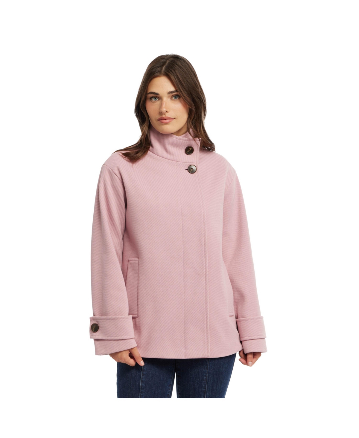 Click here for Ellen Tracy Womens Bold Twill Peacoat - Calamine prices