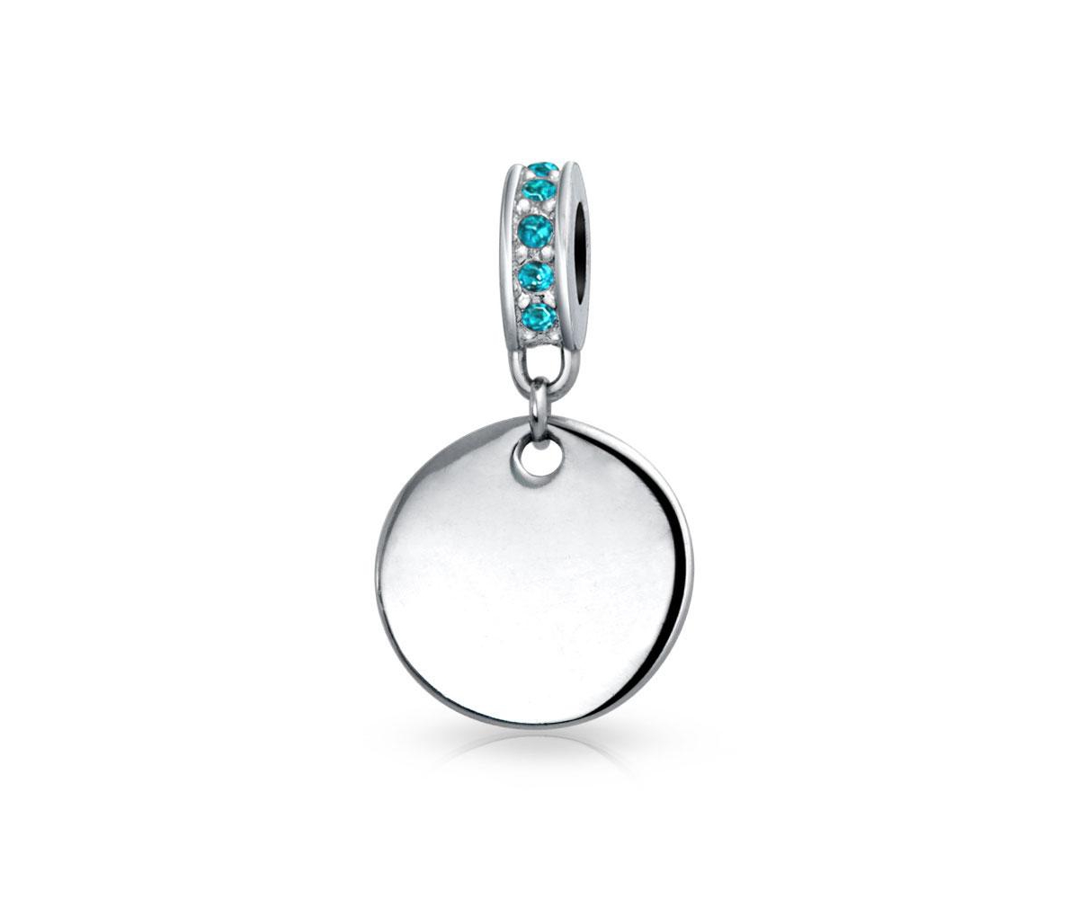 Click here for Bling Jewelry Crystal Accent Bale Dangle Round Cir... prices