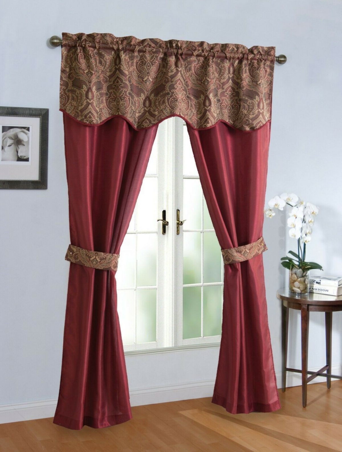 Click here for Kate Aurora 5 Piece Sheer Curtain & Valance Set -... prices