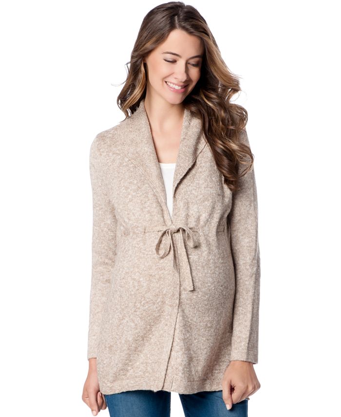 Motherhood Maternity Tie-Front Cardigan - Macy's