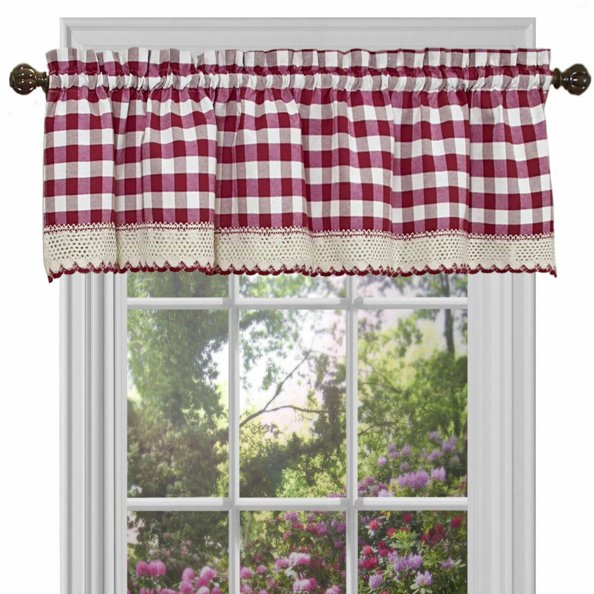 Click here for GoodGram Country Plaid Window Valance Treatment -... prices