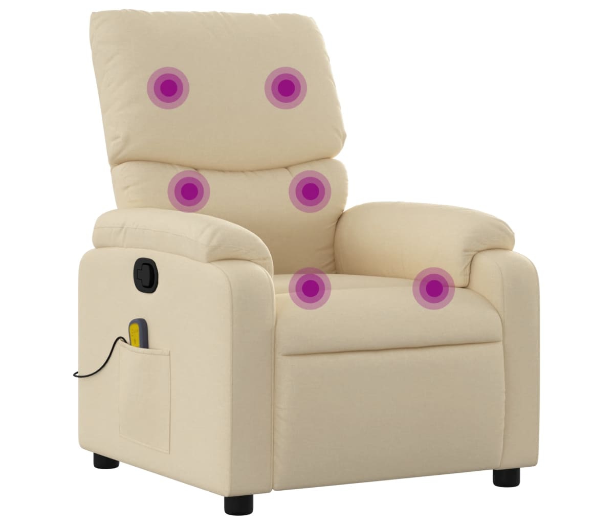Click here for vidaXL Massage Recliner Chair Cream Fabric - Cream prices