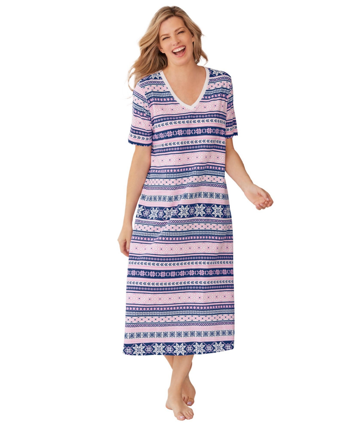 Click here for Dreams & Co. Womens Long Print Sleepshirt - Evenin... prices