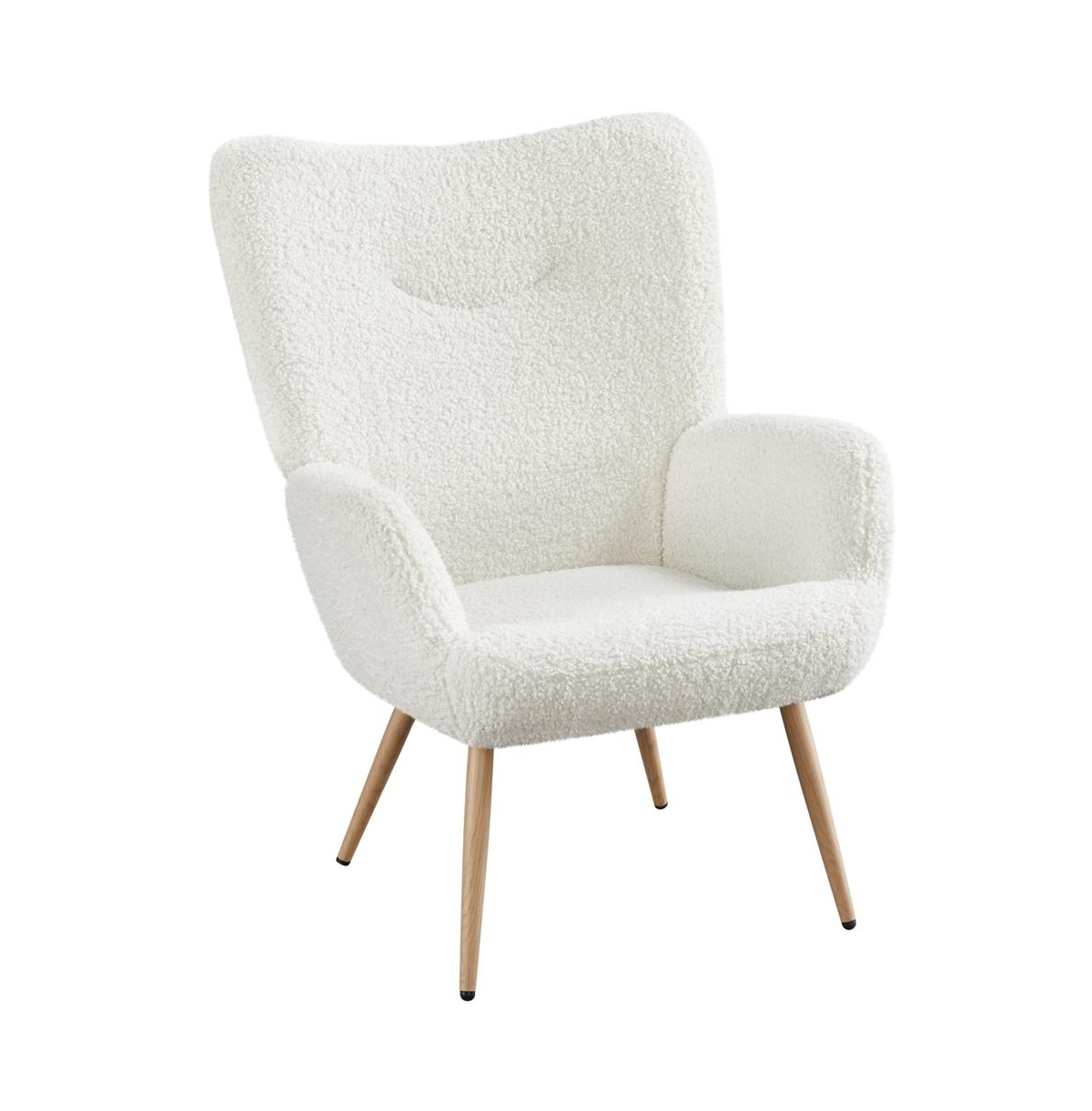 Click here for Yaheetech Faux Fur Fabric Boucle Accent Chair with... prices
