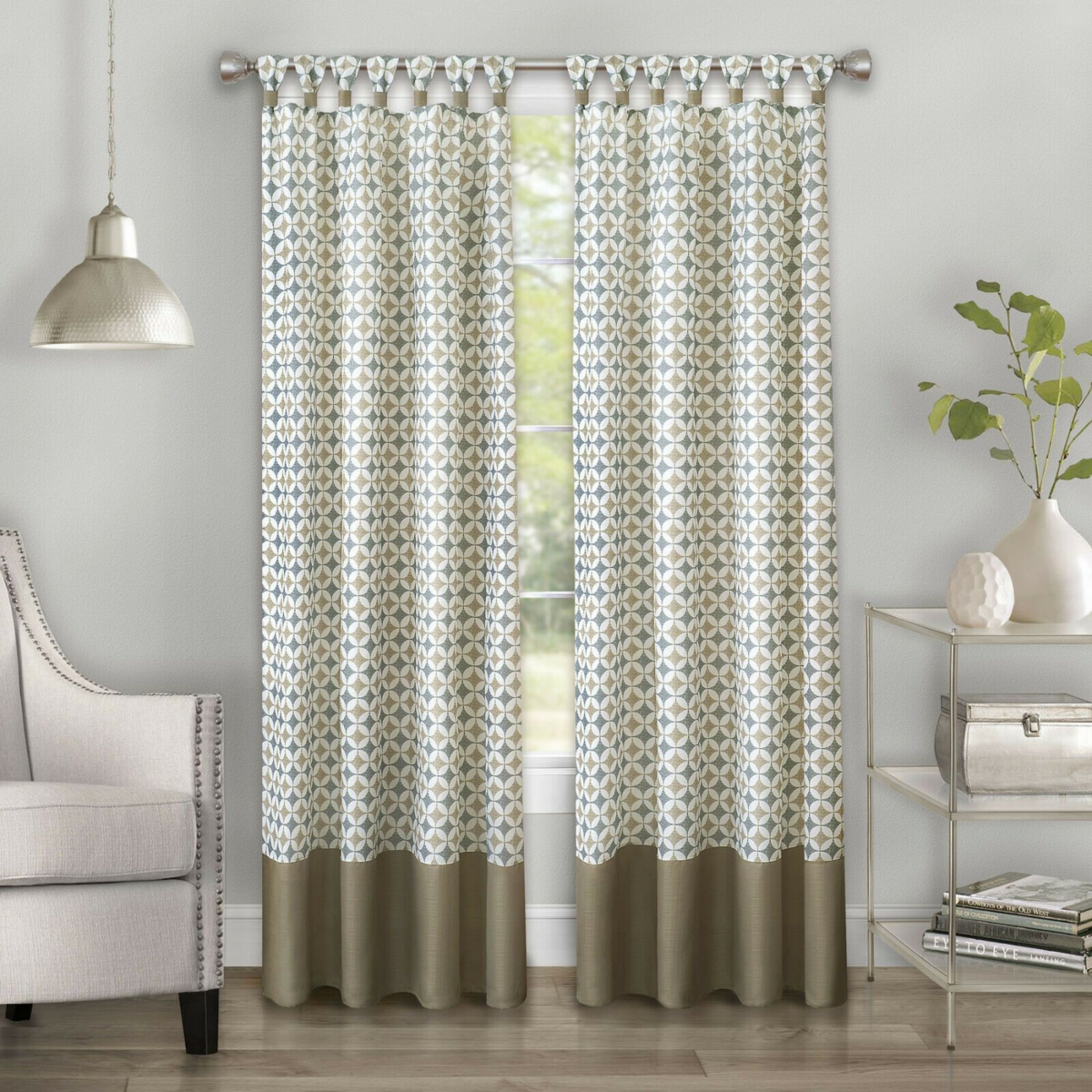 Click here for Kate Aurora Modern Chic Geometric Tab Top Window C... prices