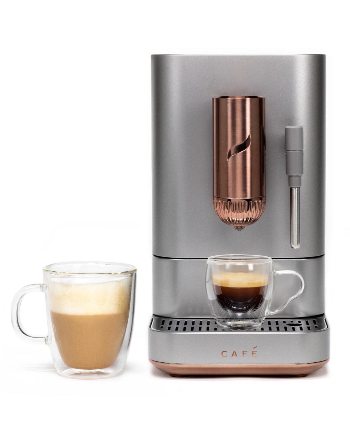 Cafe Affetto Automatic Espresso Machine & Frother - Steel Silver