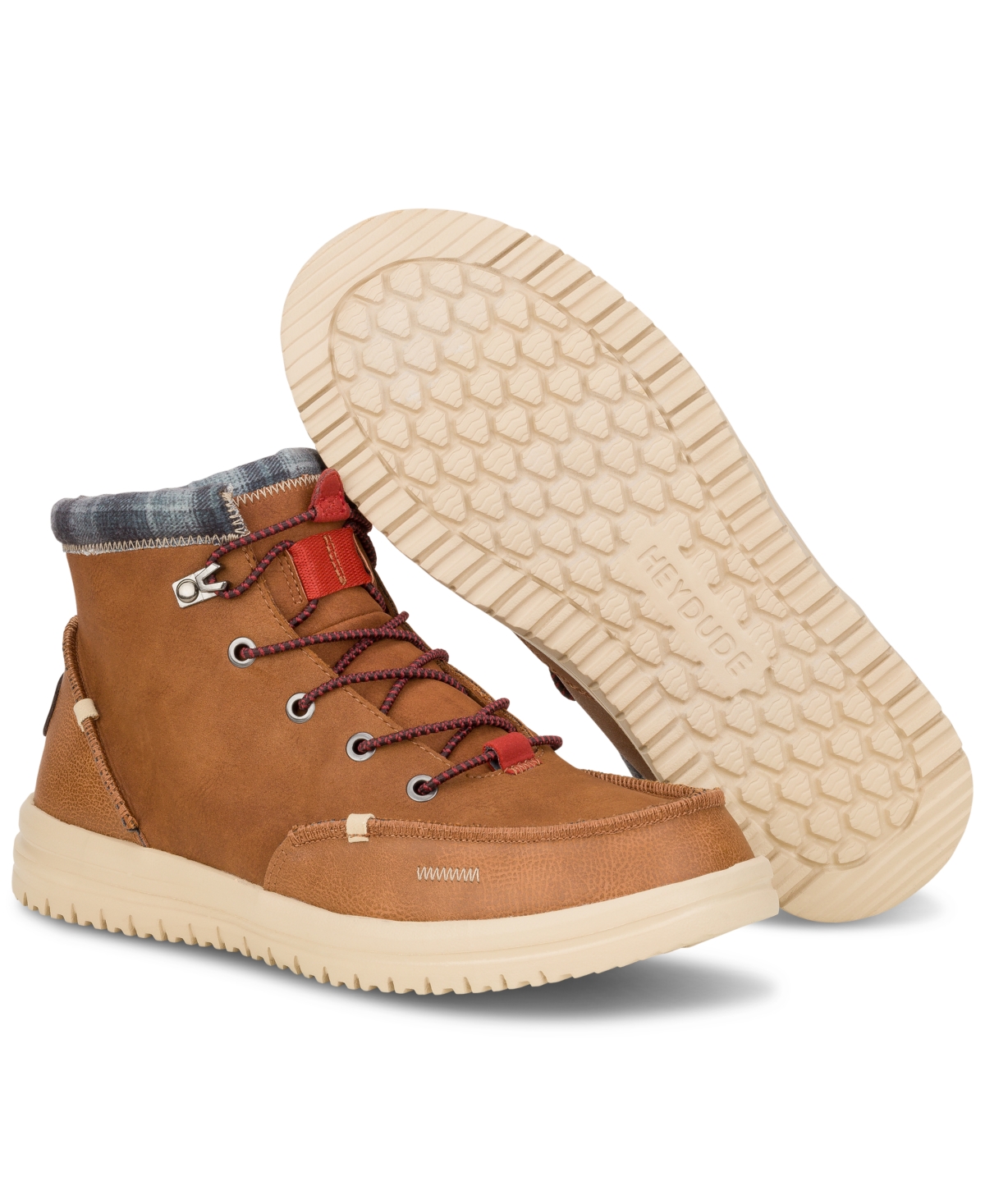 Hey Dude Men's Bradley Classic Casual Boots From Finish Line In Cognac ...